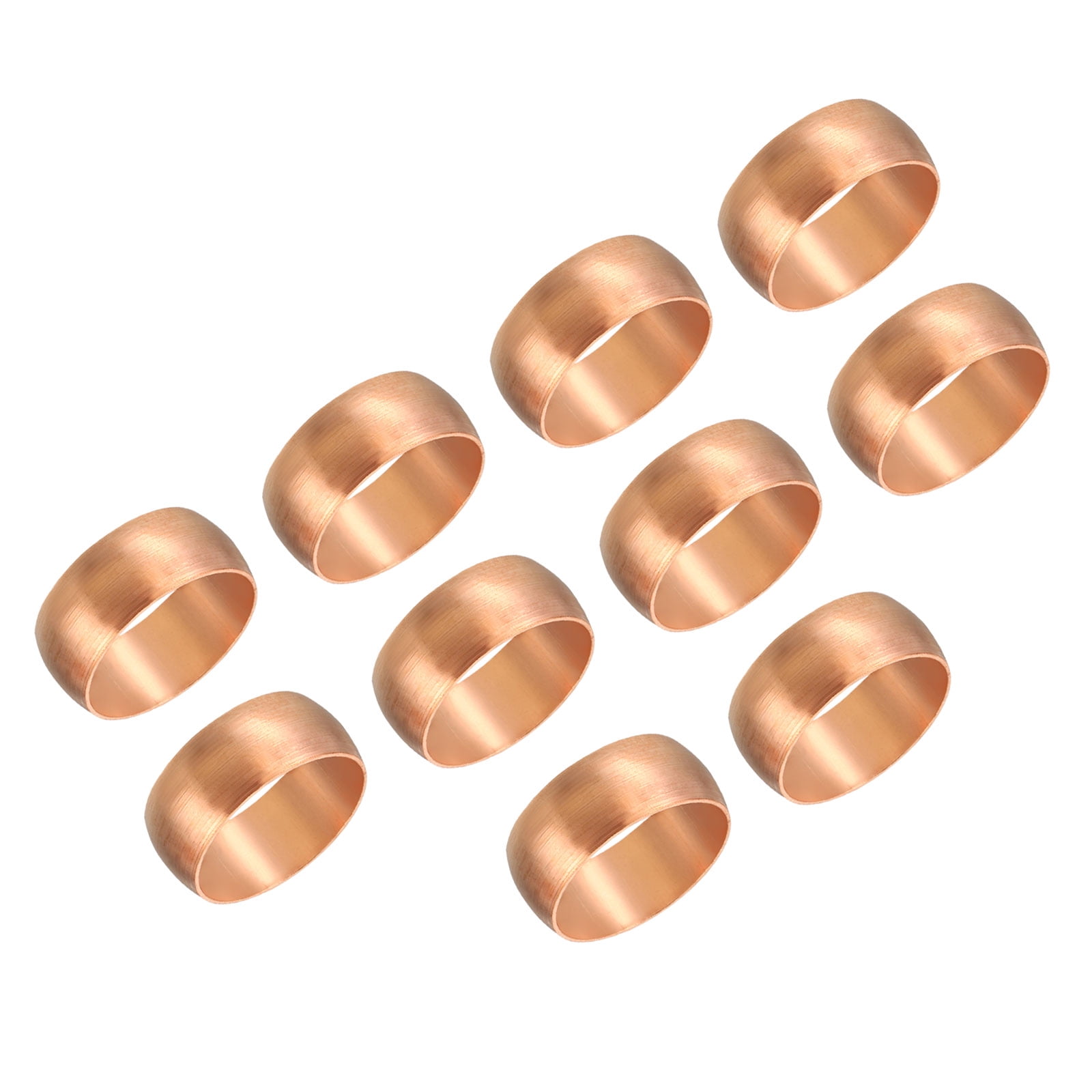 Uxcell 15mm Tube OD Compression Sleeves Ferrules Copper Ferrule Fitting ...