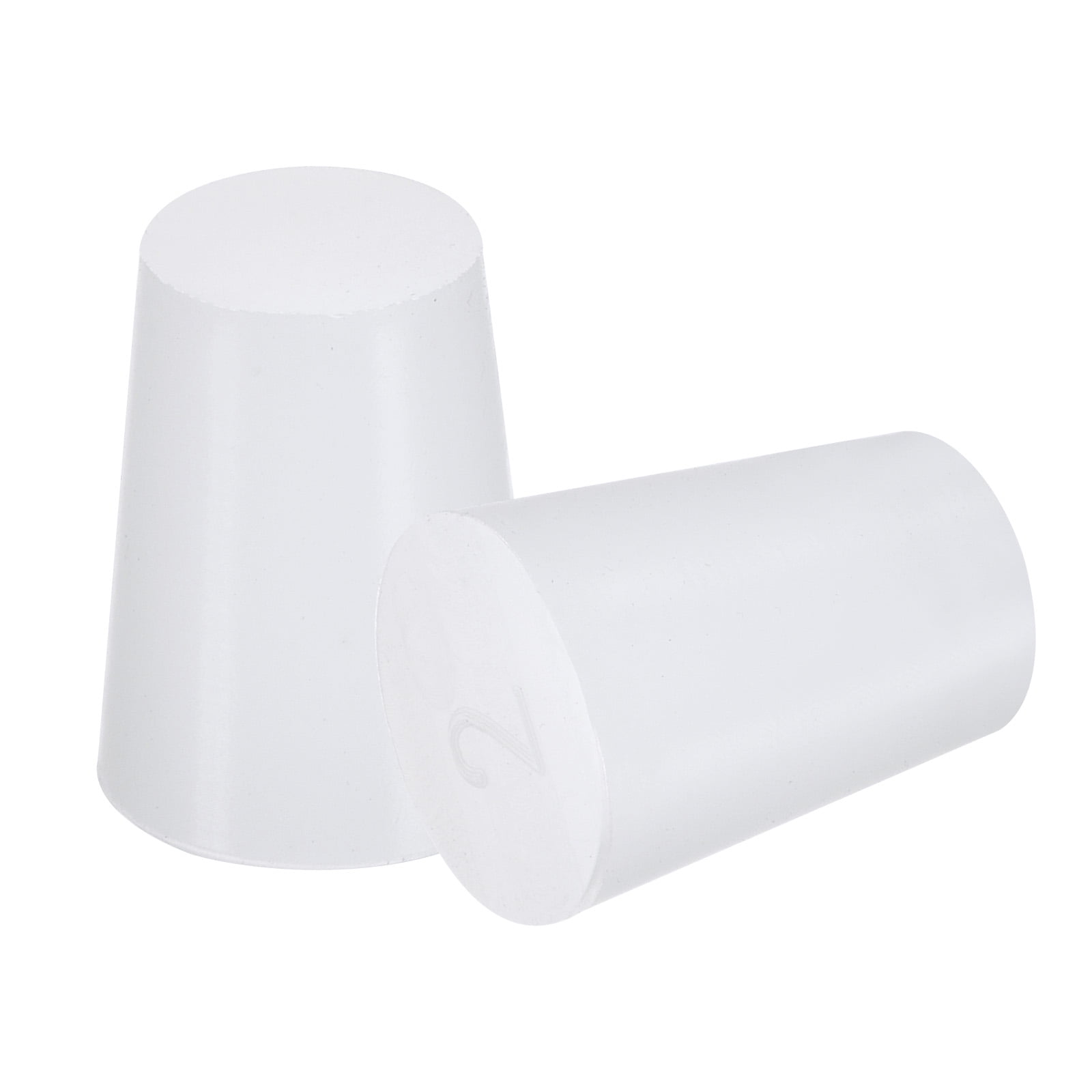 Uxcell 15mm to 20mm Solid Silicone Rubber Tapered Plug White for Powder ...