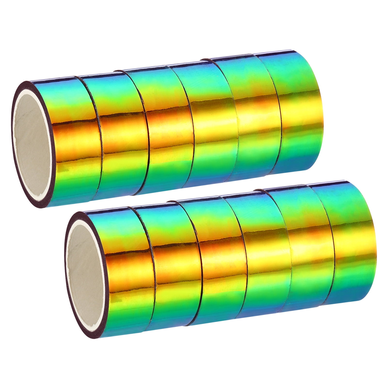 Uxcell 15mmx5m Holographic Tape Adhesive Metallic Foil Masking Sticker ...