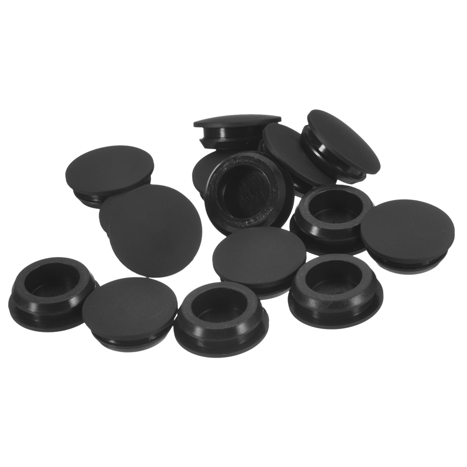 Uxcell 15pack Silicone Plugs, Rubber Round Snap in Locking Hole Plugs ...