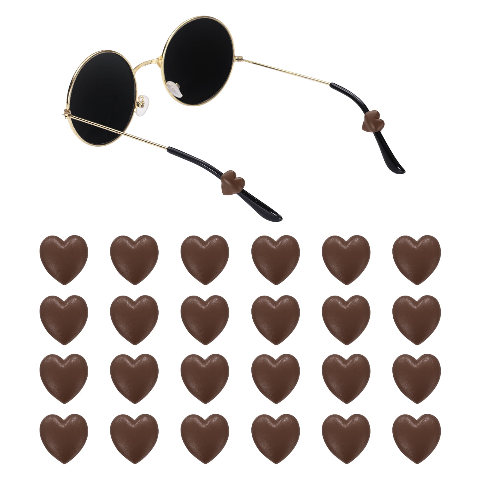 Uxcell 15pair Eyewear Ear Grip Heart-Shaped Silicone Eyeglasses Temple ...