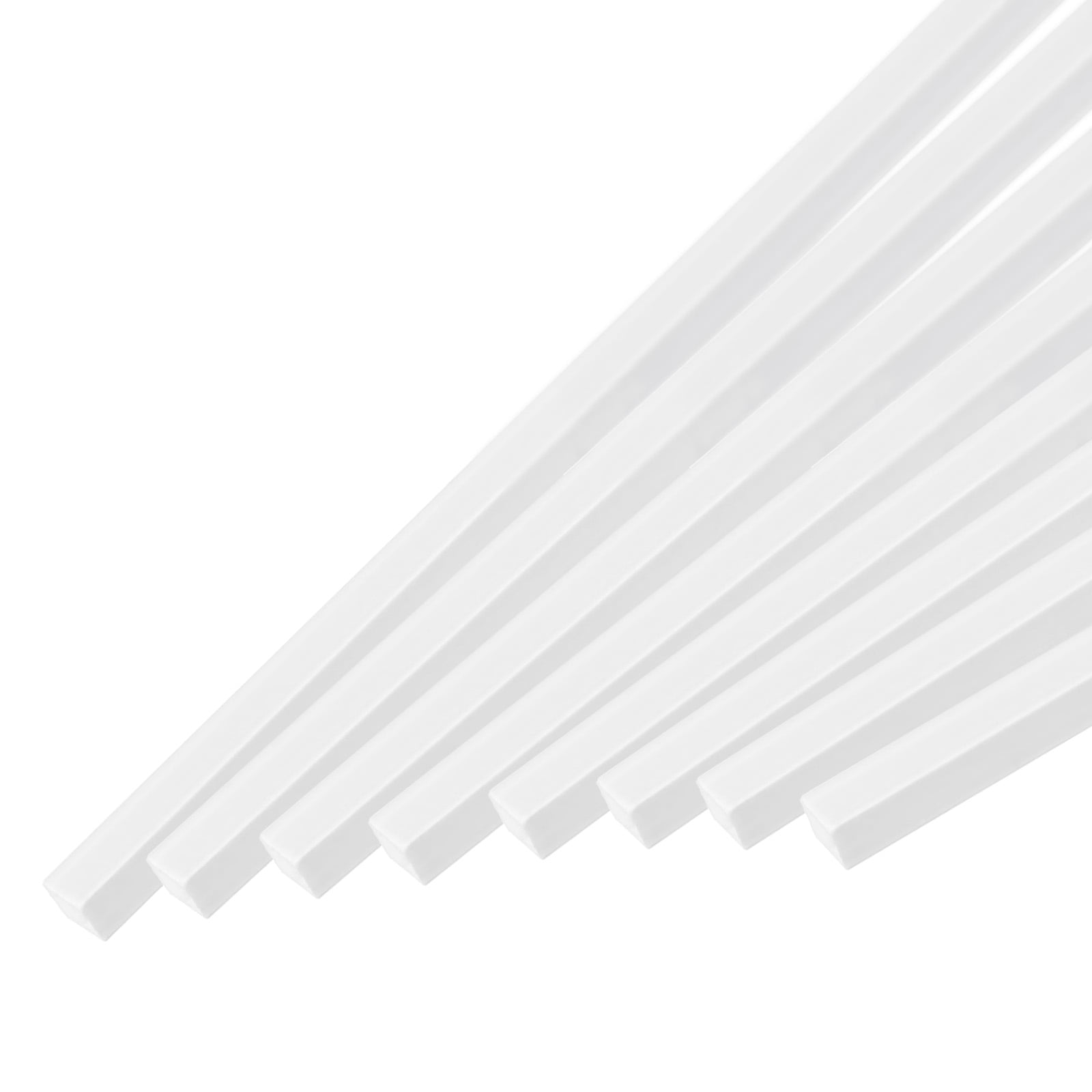 Uxcell 15pcs ABS Square Rod, 3x3x500mm ABS Plastic Stick Solid Bar ...