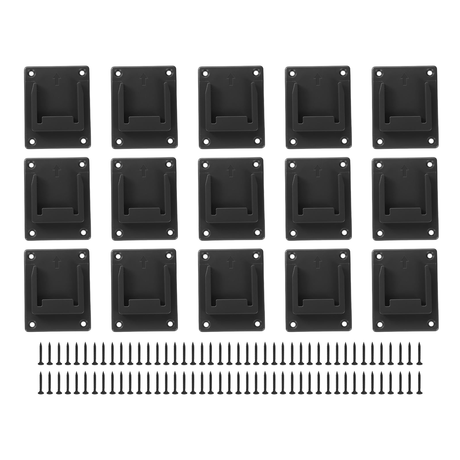 Uxcell 15pcs Battery Holder Wall Mount Dock Battery Storage Rack Tool ...