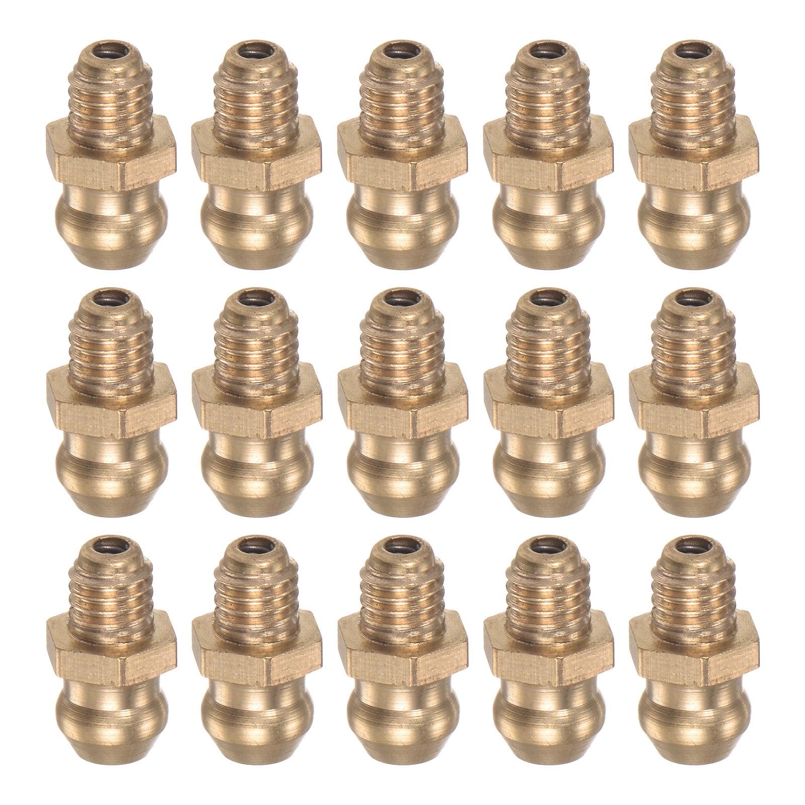 Uxcell 15pcs Brass Straight Grease Fitting M5x0.8mm Metric Thread ...