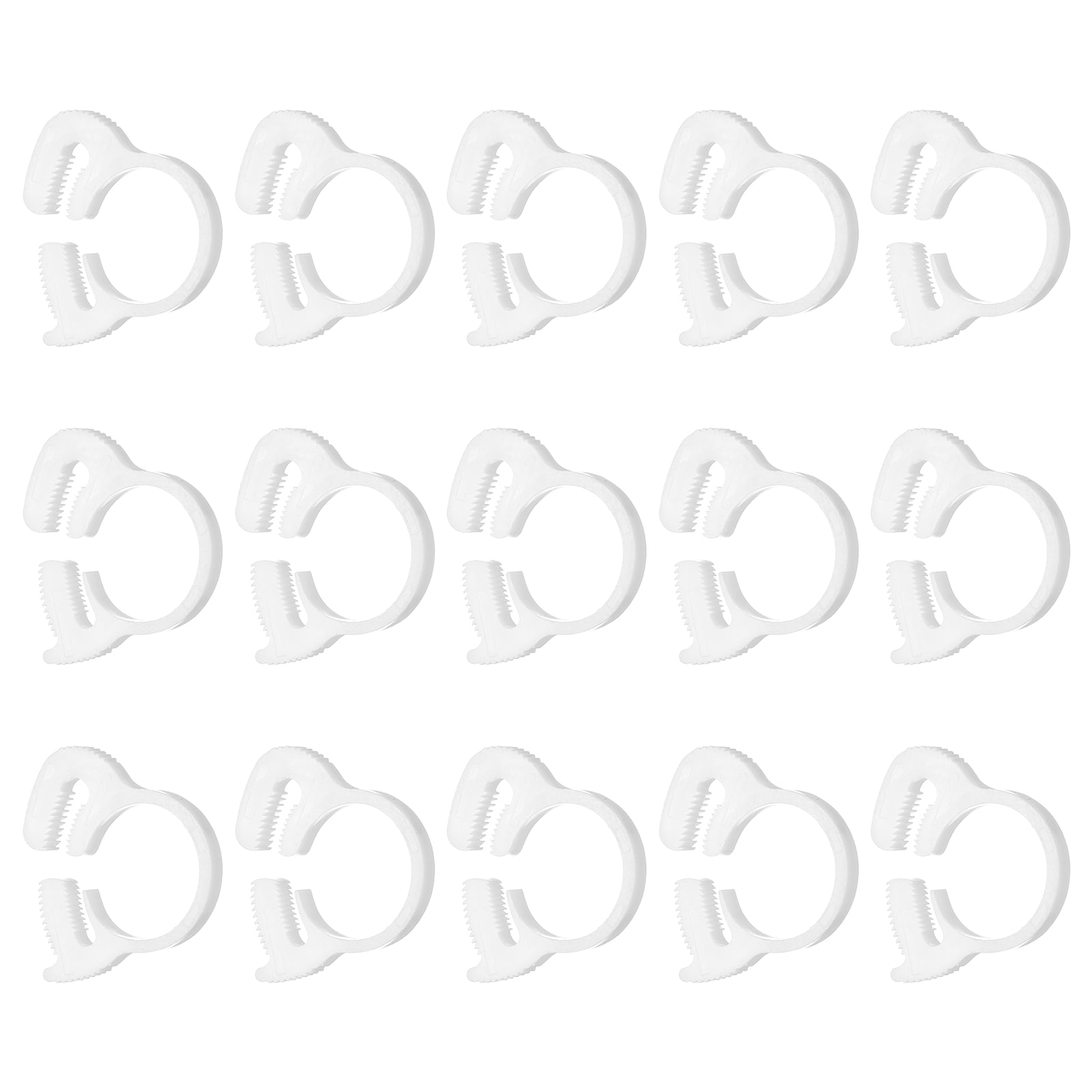 Uxcell 15pcs Double Snap Grip 16.3-18.1mm Heavy Duty Plastic Hose ...