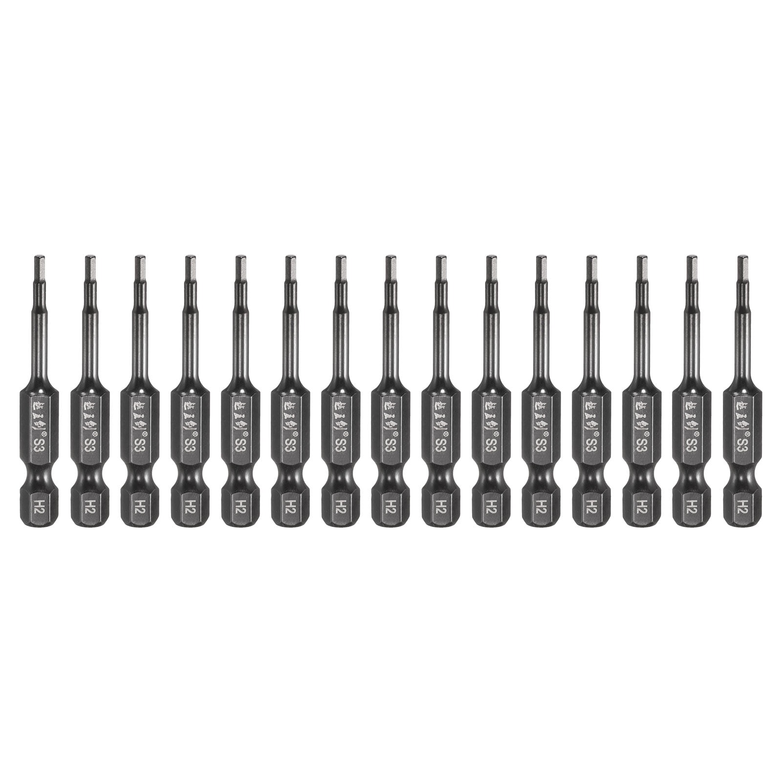 Uxcell 15pcs Hex Head Wrench Drill Bit 2mm(H2) Metric 1/4" Hex Shank 2 ...