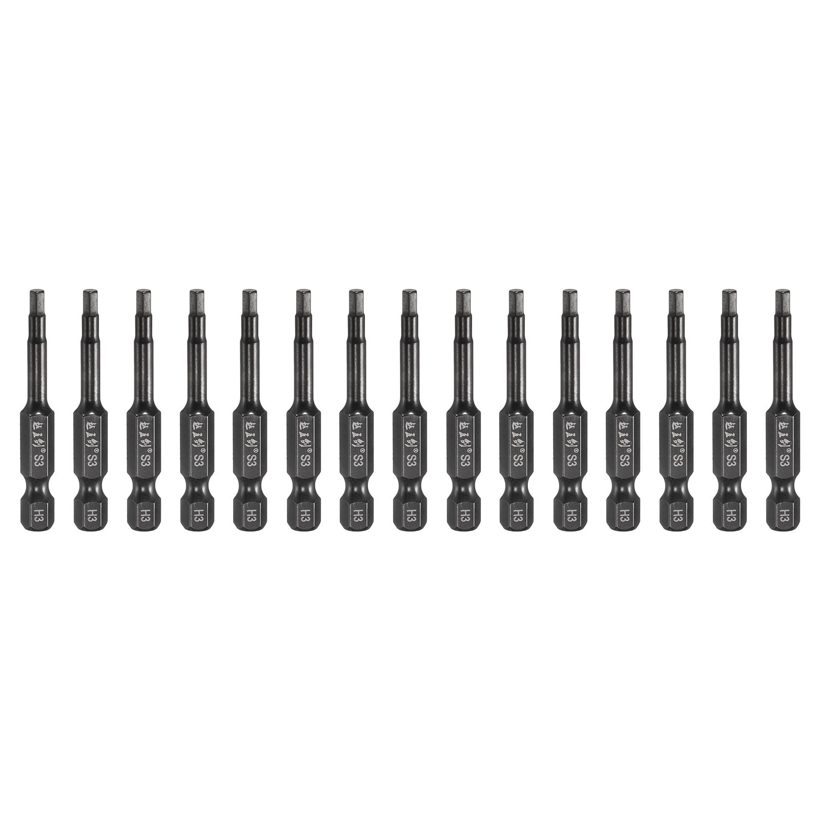 Uxcell 15pcs Hex Head Wrench Drill Bit 3mm(H3) Metric 1/4" Hex Shank 2 ...