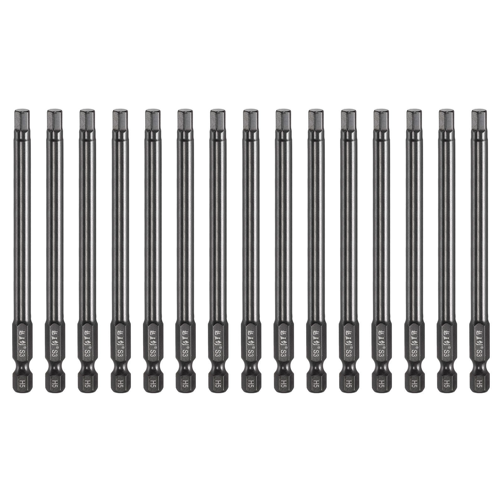 Uxcell 15pcs Hex Head Wrench Drill Bit 5mm(H5) Metric 1/4" Hex Shank 4 ...