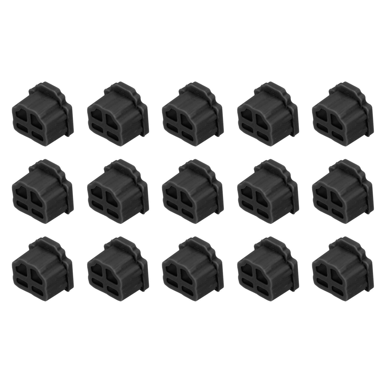 Uxcell 15pcs RJ11 Port Duct Covers Cap Silicone Plugs Protector for ...