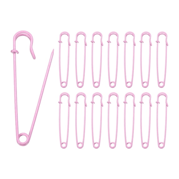 Uxcell 15pcs Safety Pins 100mm Baked Paint Large Safety Pin for Clothes ...