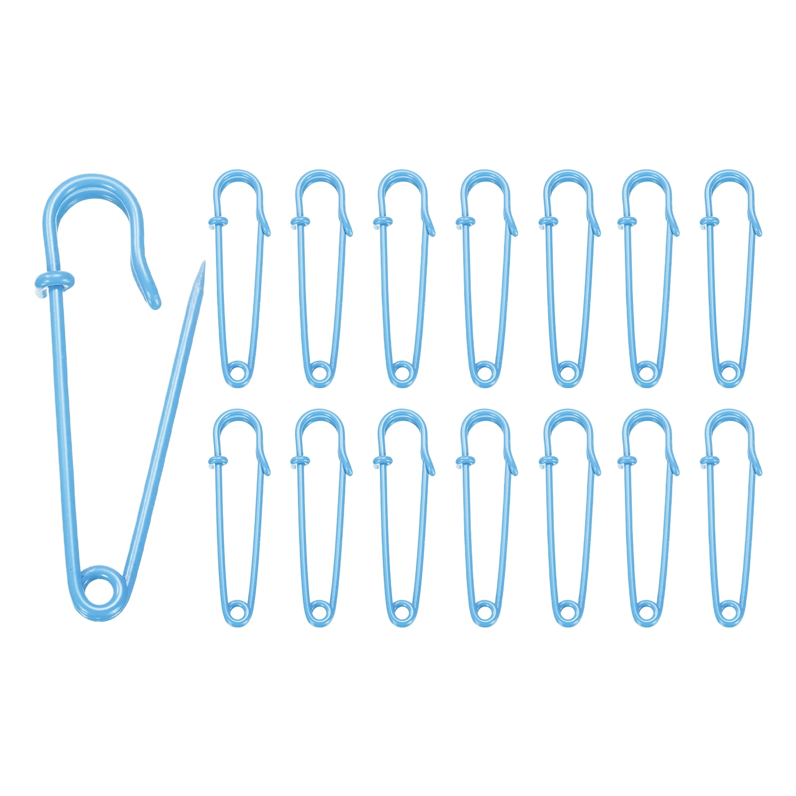 Uxcell 15pcs Safety Pins 50mm Baked Paint Large Safety Pin for Clothes ...