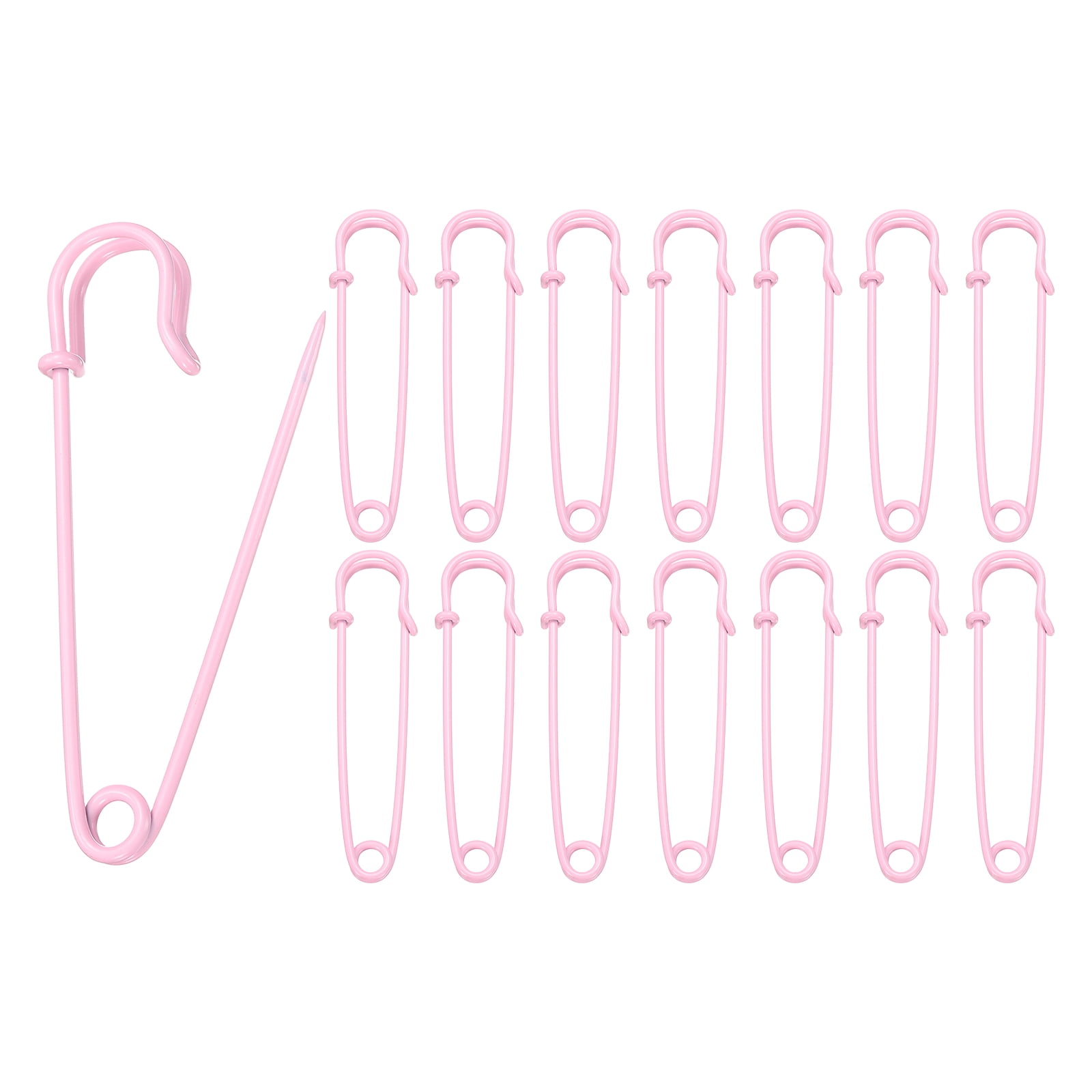 Uxcell 15pcs Safety Pins 75mm Baked Paint Large Safety Pin for Clothes ...