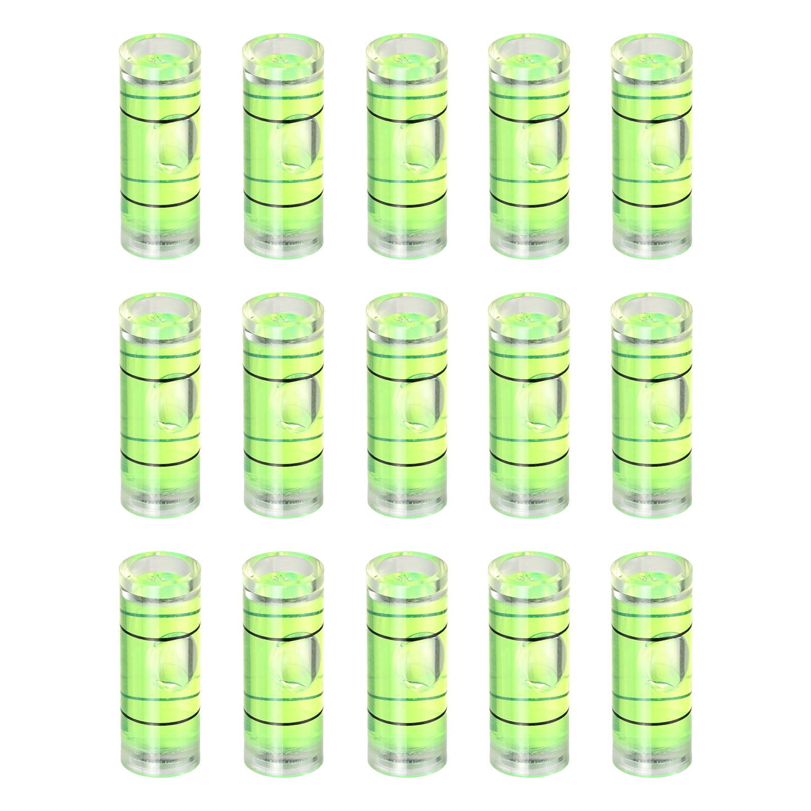 Uxcell 15pcs Small Cylindrical Bubble Level Vials 40x9.5mm PMMA Mini ...