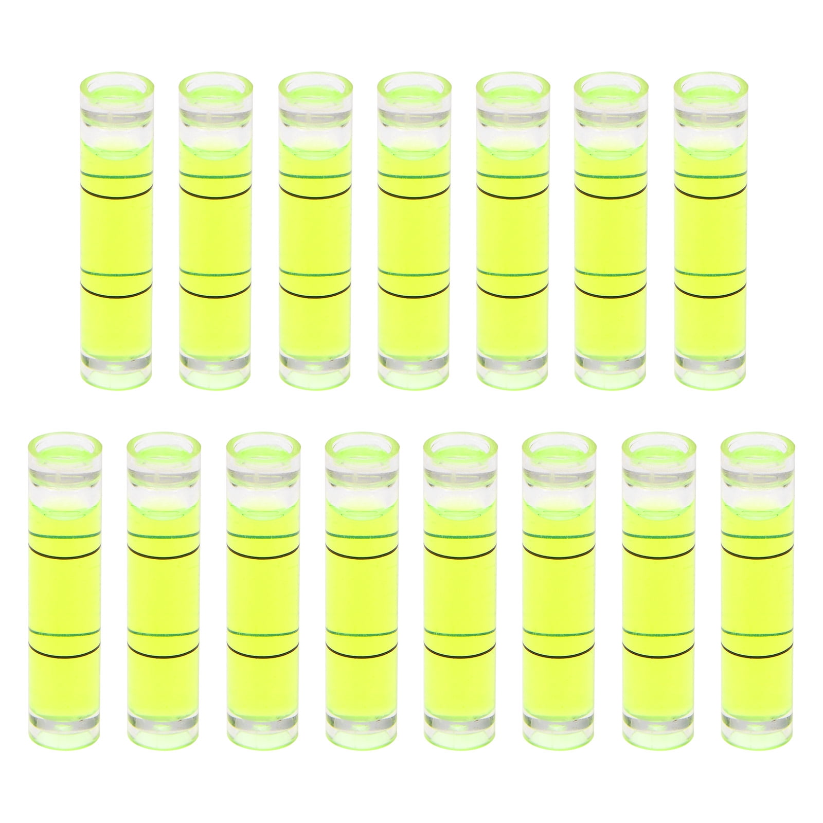 Uxcell 15pcs Small Cylindrical Bubble Level Vials 8x35mm PMMA Mini ...