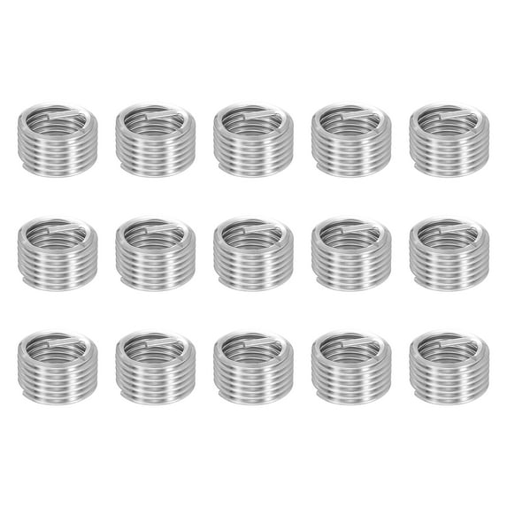 Uxcell 15pcs Wire Thread Inserts M16 x 2 x 1D Metric Helical Threaded ...