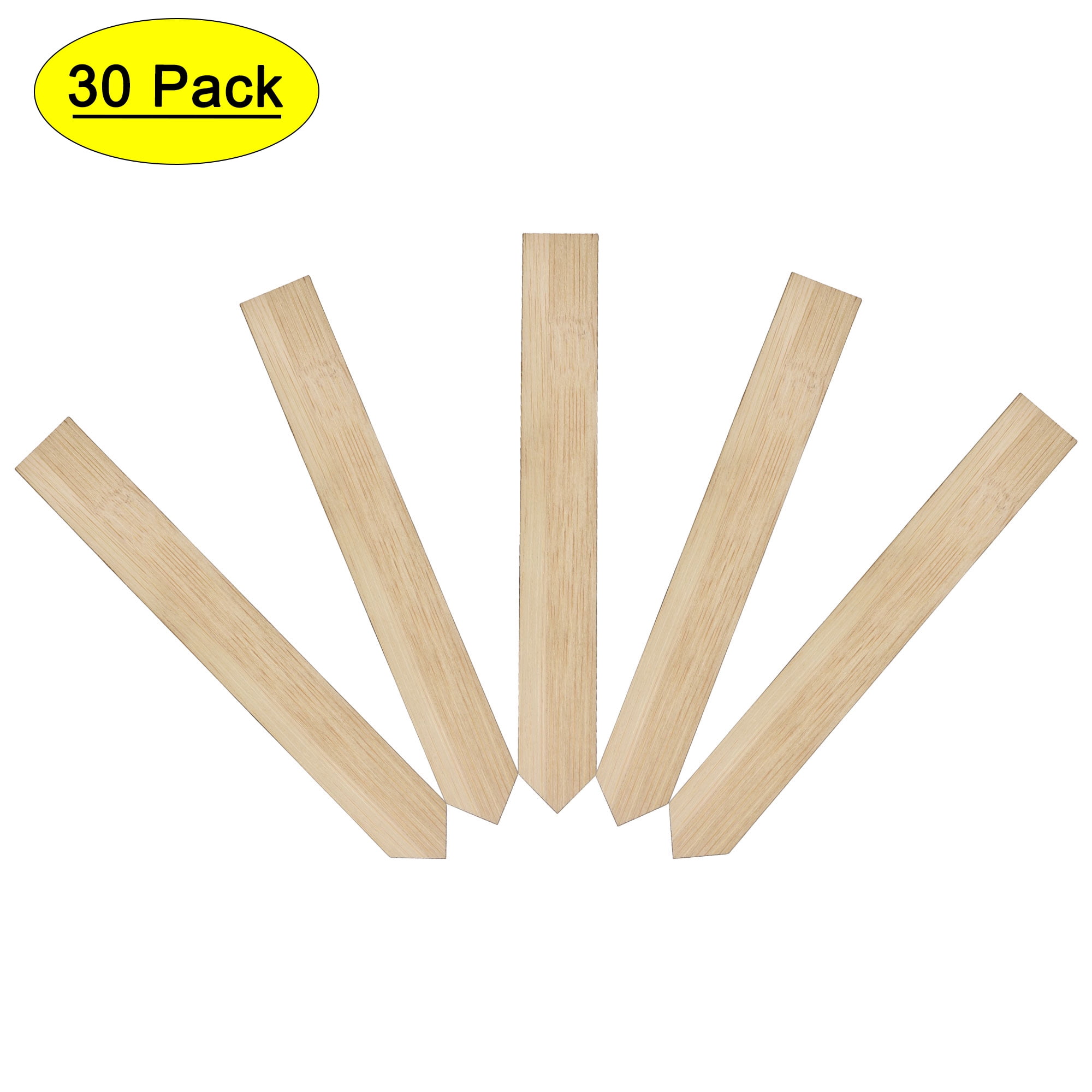 Uxcell 15x2cm Bamboo Plant Label Stakes Sign Wooden Garden Tags 30 ...