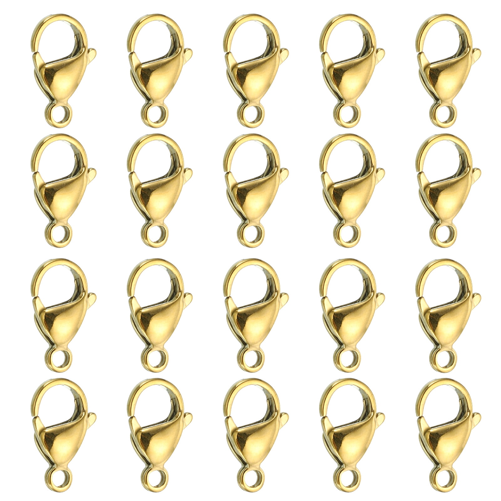 Uxcell 15x9mm Lobster Clasp, 20Pcs 304 Stainless Steel Lobster Claws ...