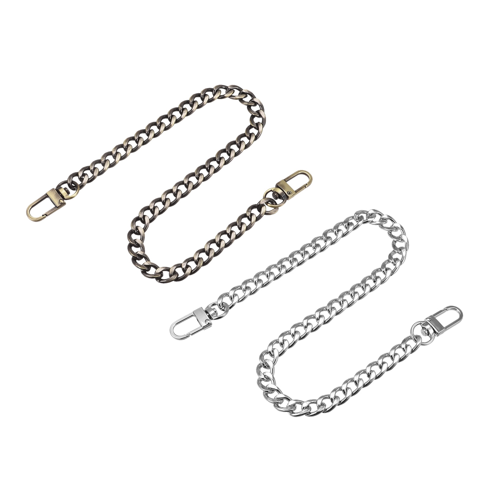 Uxcell 16" 2Pack Iron Flat Chain Straps Purse Shoulder Bag DIY ...