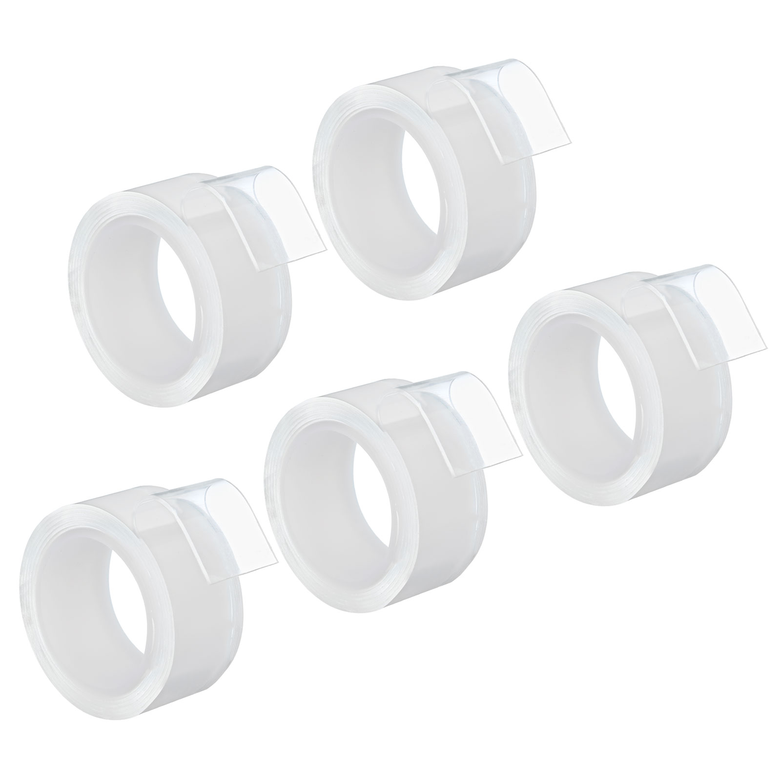 Uxcell 16.4Ft/196" Length 1" width Double Sided Tape, 5 Pack Clear ...