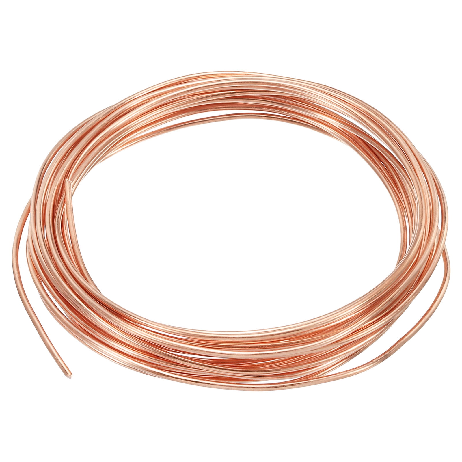 Uxcell 16.4Ft (5m) Solid Bare Copper Wire 15 Gauge 99.9% Pure Copper ...