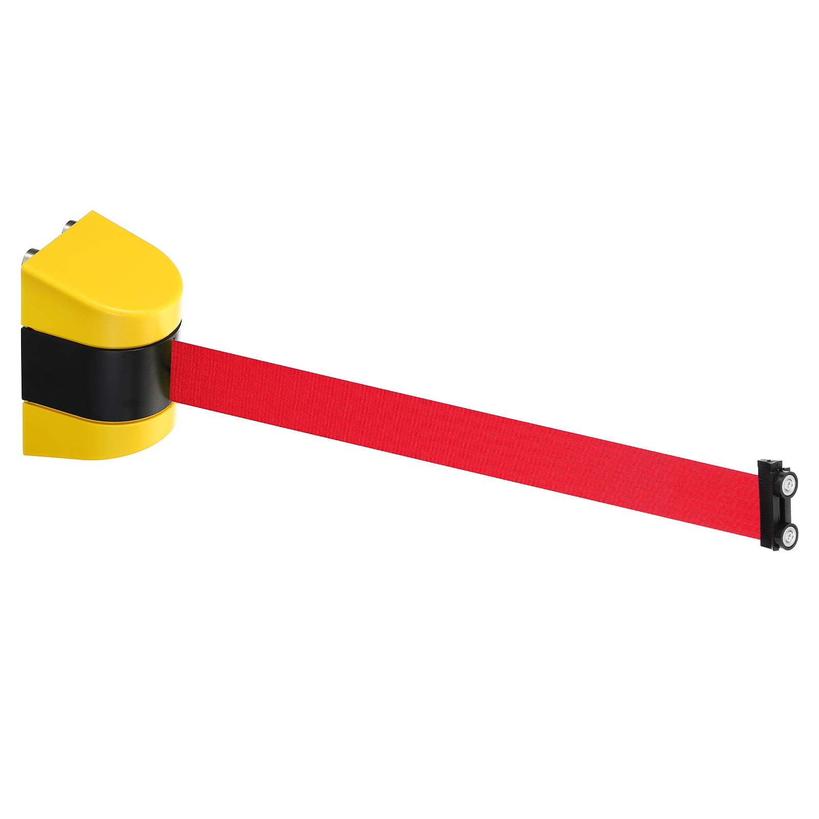 Uxcell 16.4Ft Magnetic Retractable Belt Barrier, Red Belt, Black Yellow ...