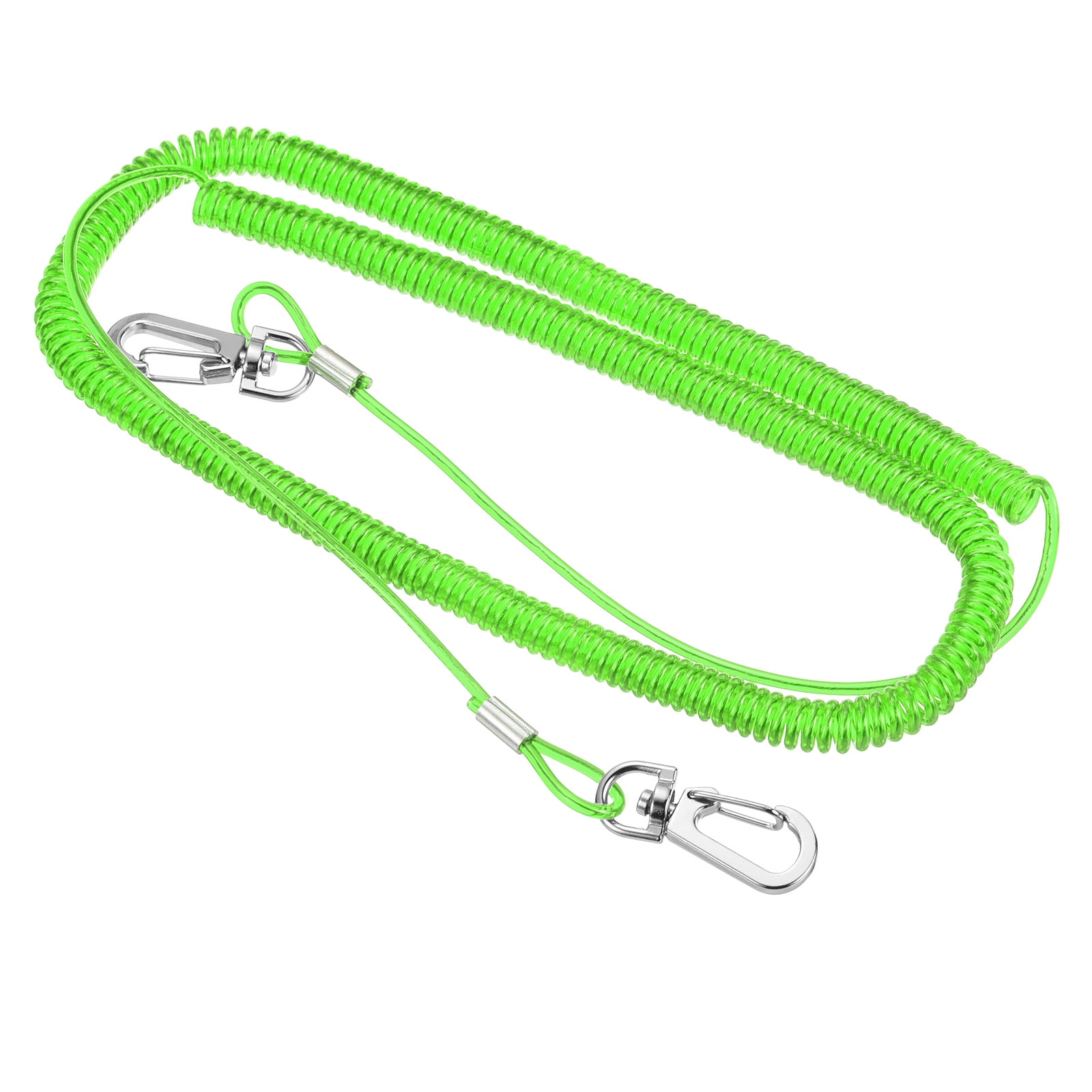 Uxcell 16.4ft Heavy Spring Fishing Coiled Lanyard Extension Cord Tether ...