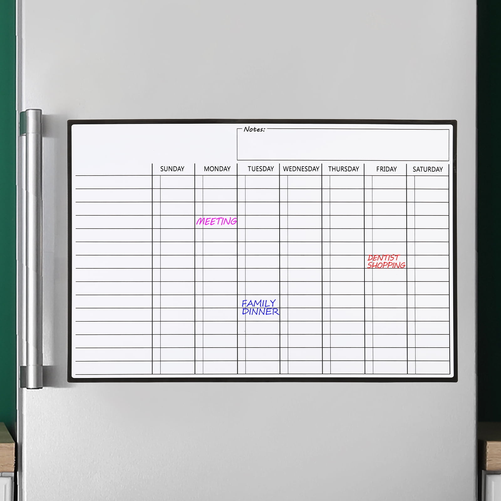 Uxcell 16.9" x 11.8" Magnetic Chore Chart, Dry Erase List Whiteboard ...