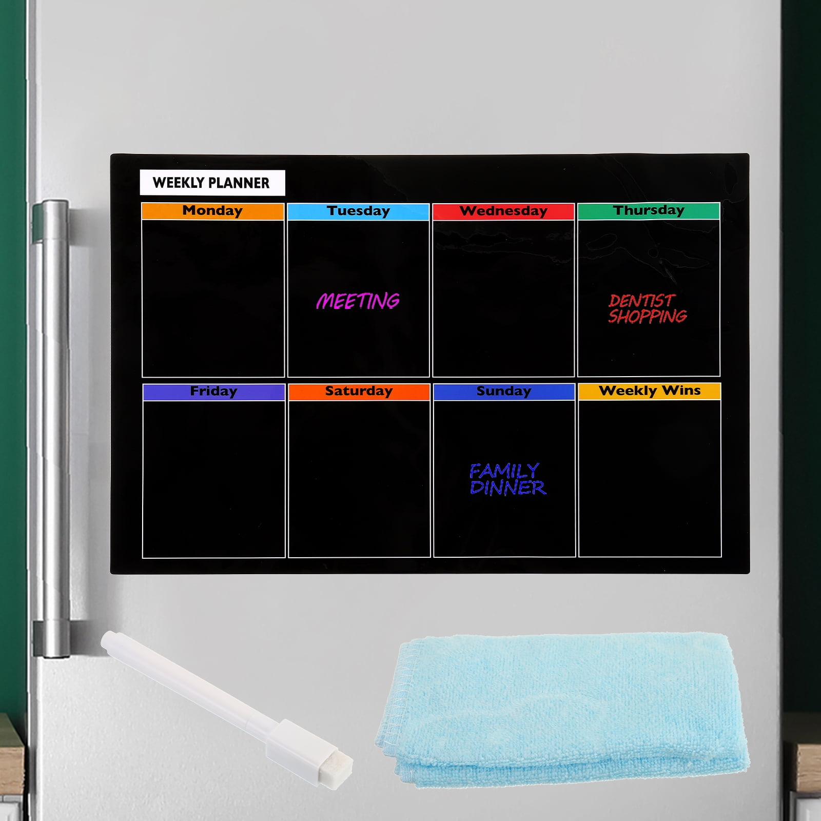 Uxcell 16.9" x 11.8" Magnetic Chore Chart, Large Dry Erase Whiteboard ...