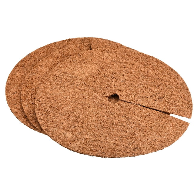 Uxcell 16" Coconut Fiber Mulch Ring Mat Tree Protector Root Soil Cover ...