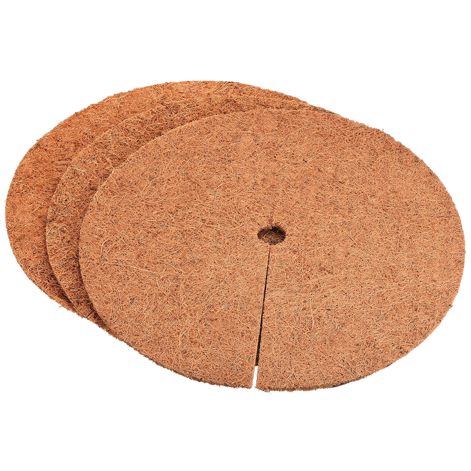 Uxcell 16" Coconut Fiber Mulch Ring Thick Mat Tree Protector Root Soil ...