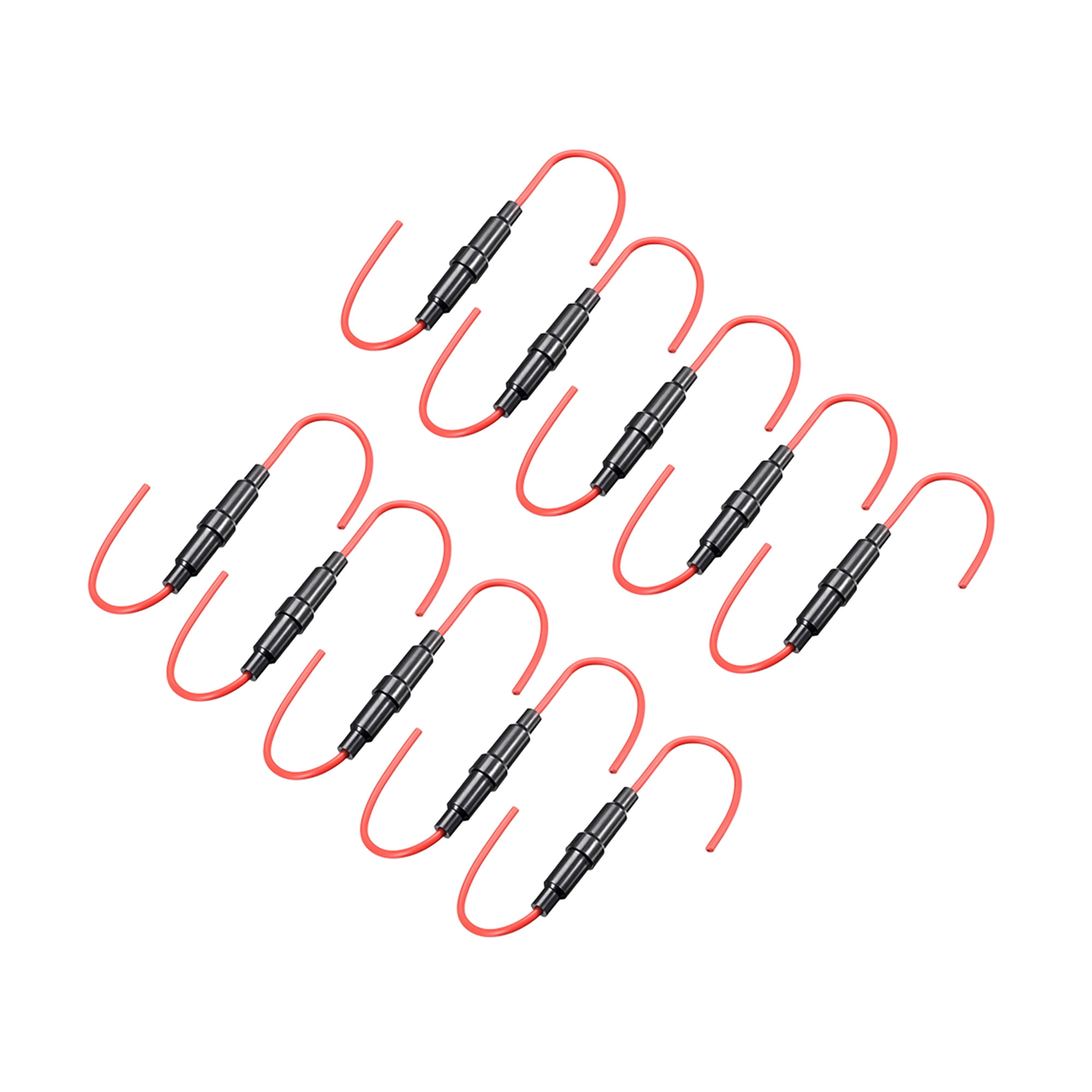 Uxcell 16 Gauge 0.24'' x1.18'' Inline Screw Type Fuse Holder Plastic ...