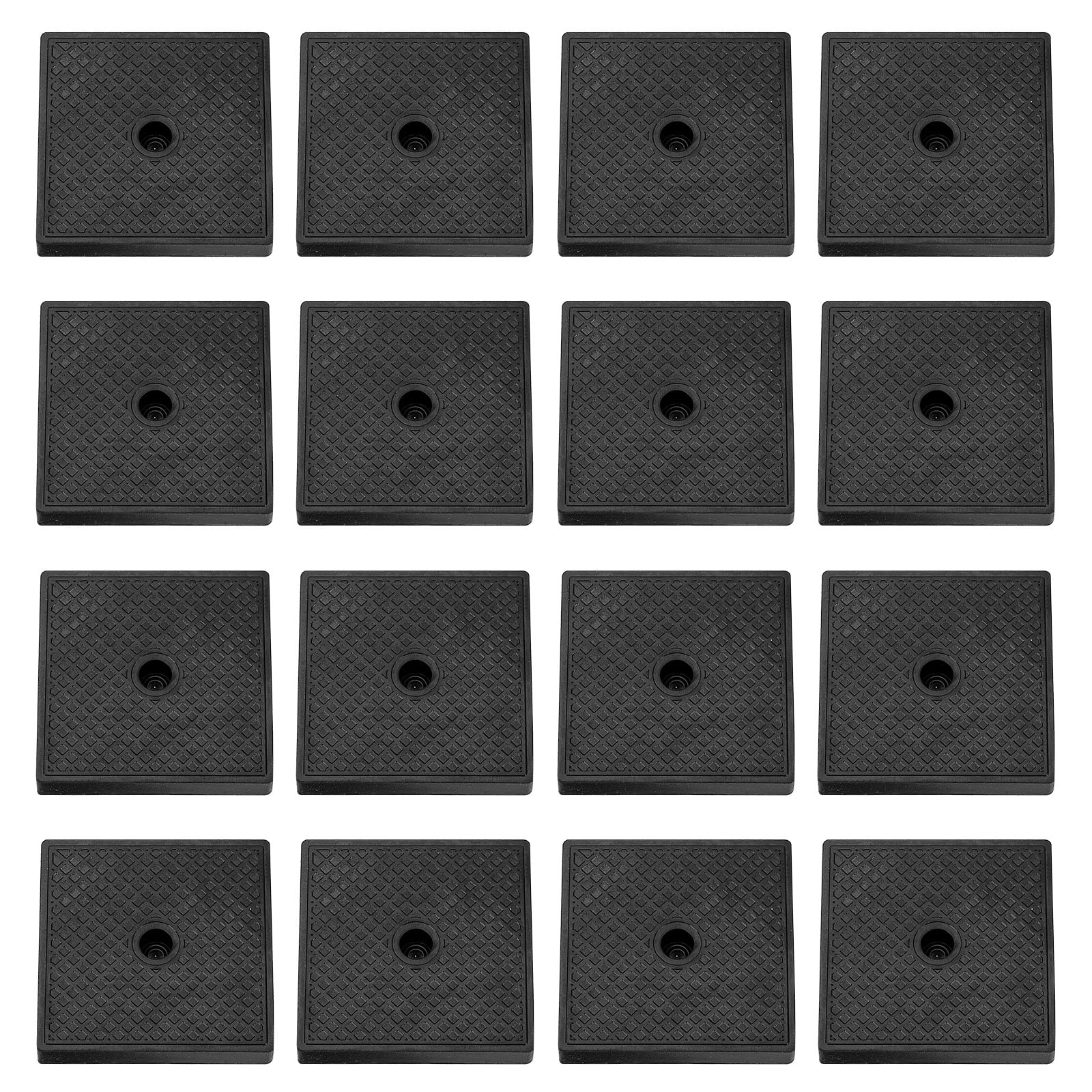 Uxcell 16 Pack 2.8x2.8x0.39 Inch Rubber Isolator Pad, Shock Pad ...