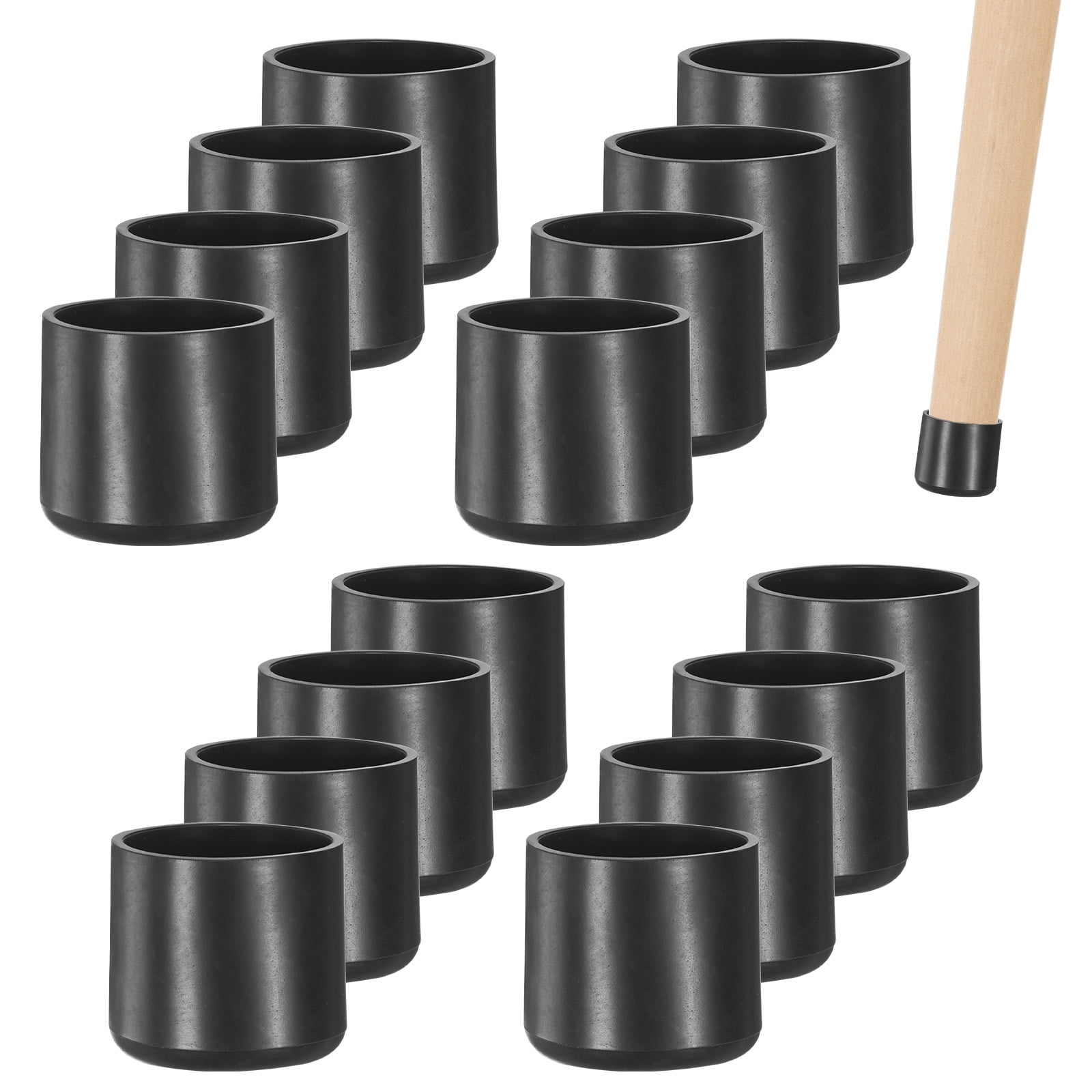 Uxcell 16 Pack Chair Leg Caps 1-1/2 inch Polyvinyl Chloride Chair Leg ...