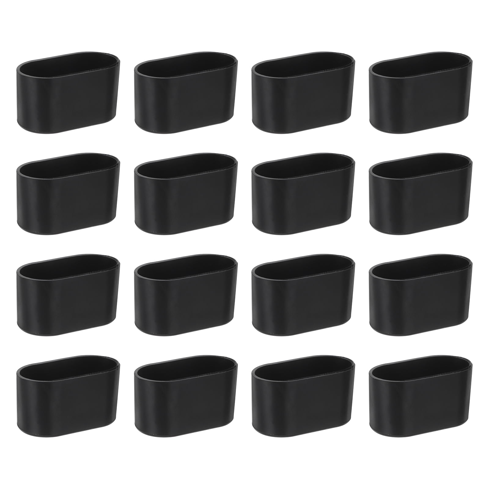 Uxcell 16 Pack Chair Leg Caps, 1"x2" Oval PVC Non-Slip Floor Protectors ...