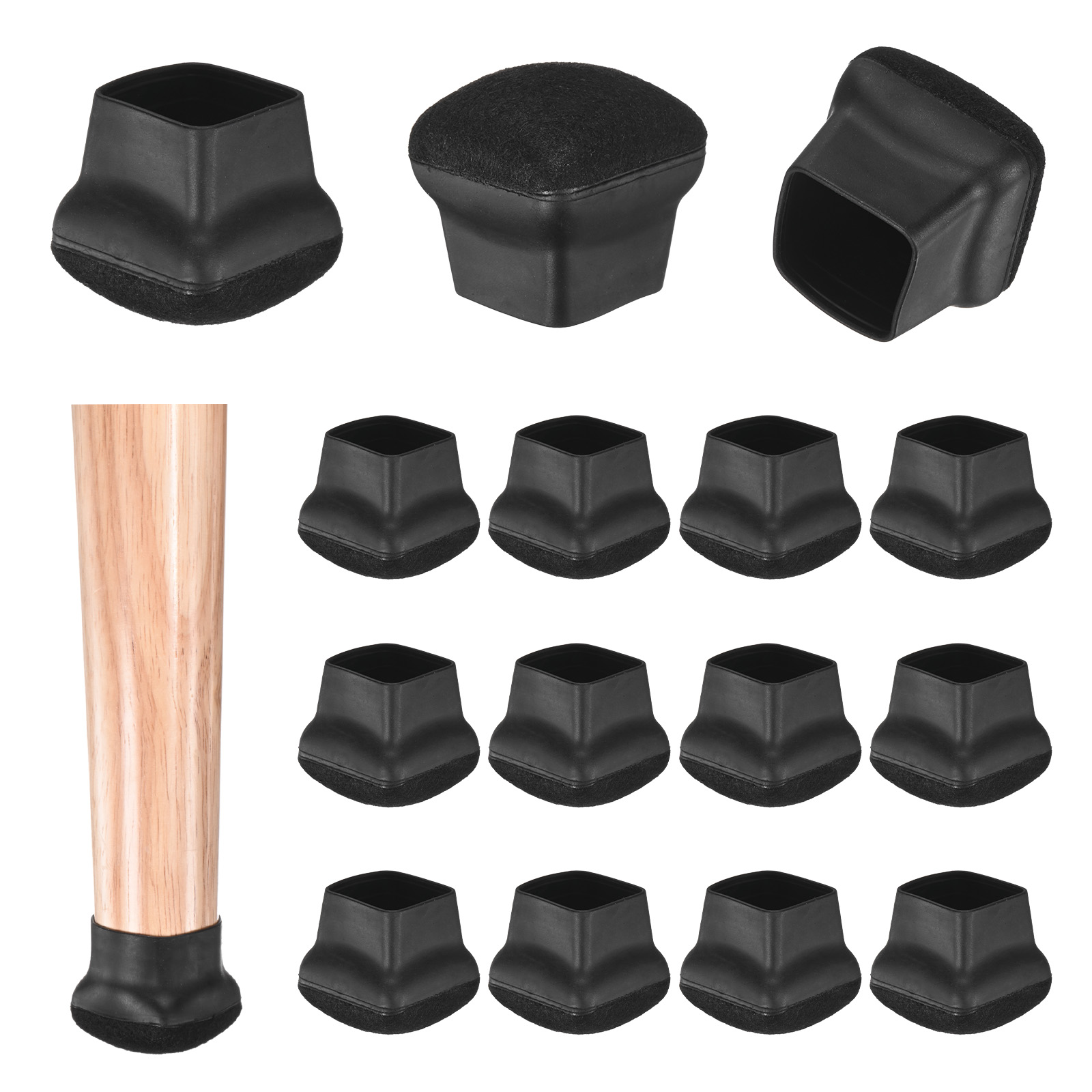 Uxcell 16-Pack Chair Leg Floor Protectors, 1"-1.25" Silicone Cups ...