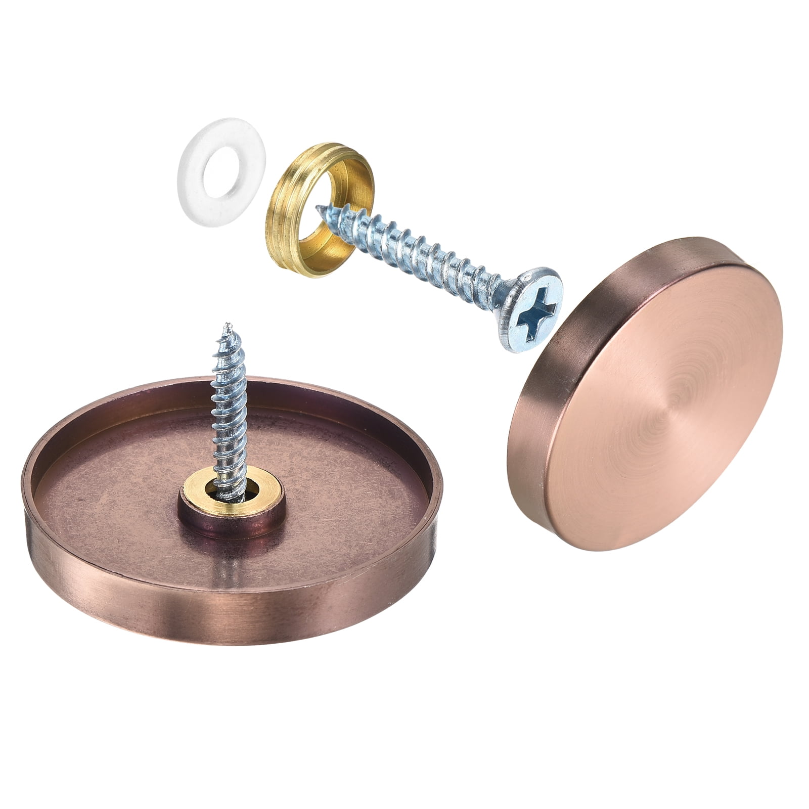 Uxcell 16 Pack Screw Covers Caps, 304 Stainless Steel Mirror Screws ...