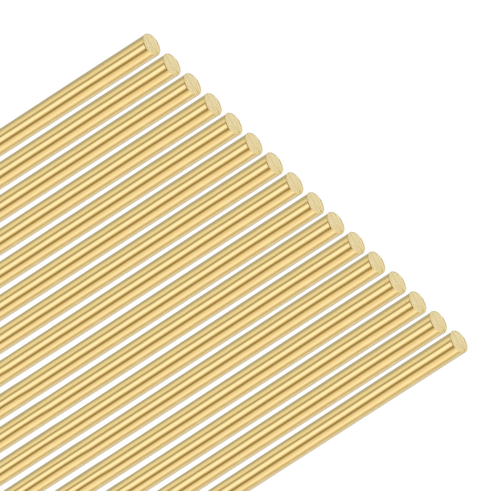 Uxcell 16-Pack Solid Brass Rod, 2.5x300mm Knife Handle Pins Material ...