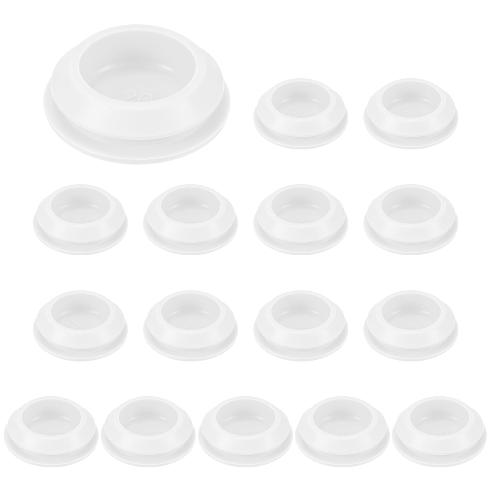 Uxcell 16-Packs Silicone Plugs, Snap in Locking Hole Plugs for 20-22mm ...