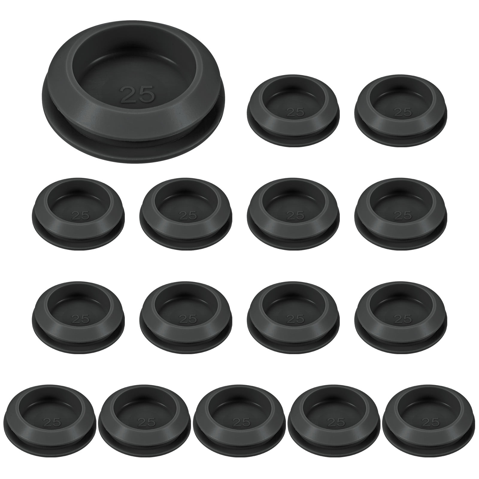 Uxcell 16-Packs Silicone Plugs, Snap in Locking Hole Plugs for 25-27mm ...