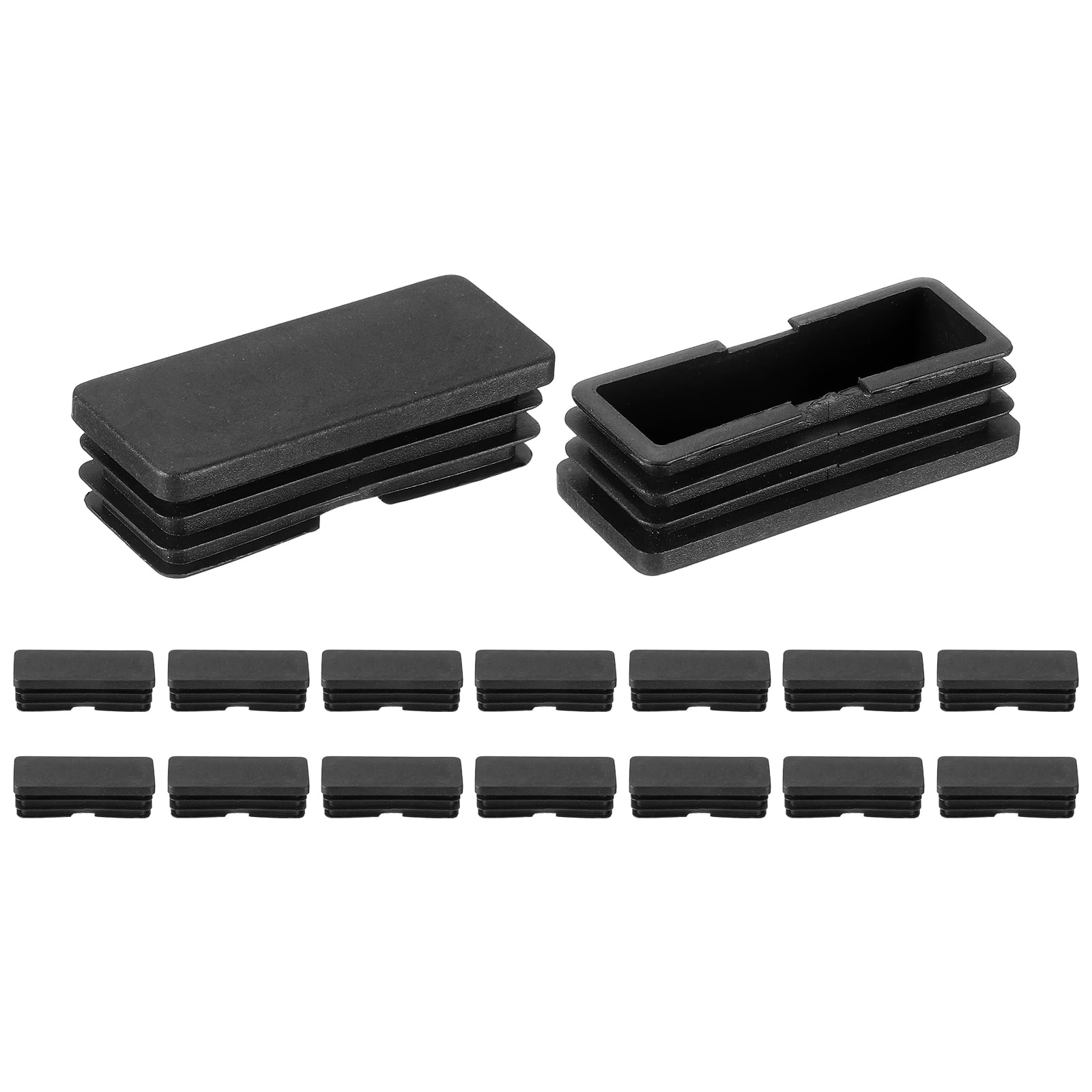 Uxcell 16 Pcs 2 3/8 x 1 Inch Rectangle Tubing End Caps for Metal Tubing ...
