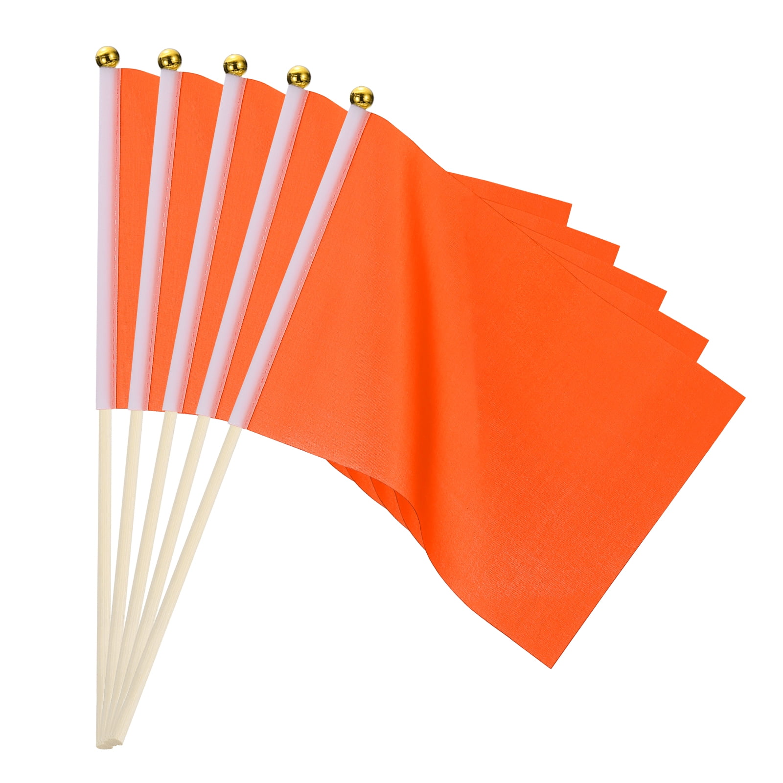 Uxcell 16 Pcs Orange Flags Game Solid Orange Flags Small Mini Flags on ...