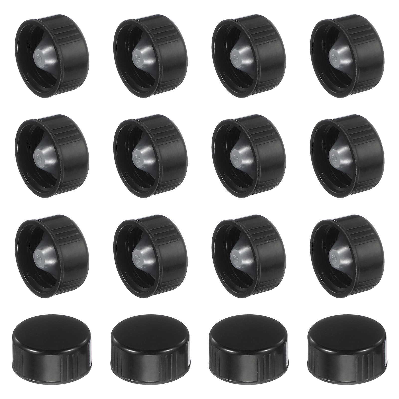 Uxcell 16 Pcs Phenolic Resin Cover, 22mm Poly Seal Screw Caps Plastic ...