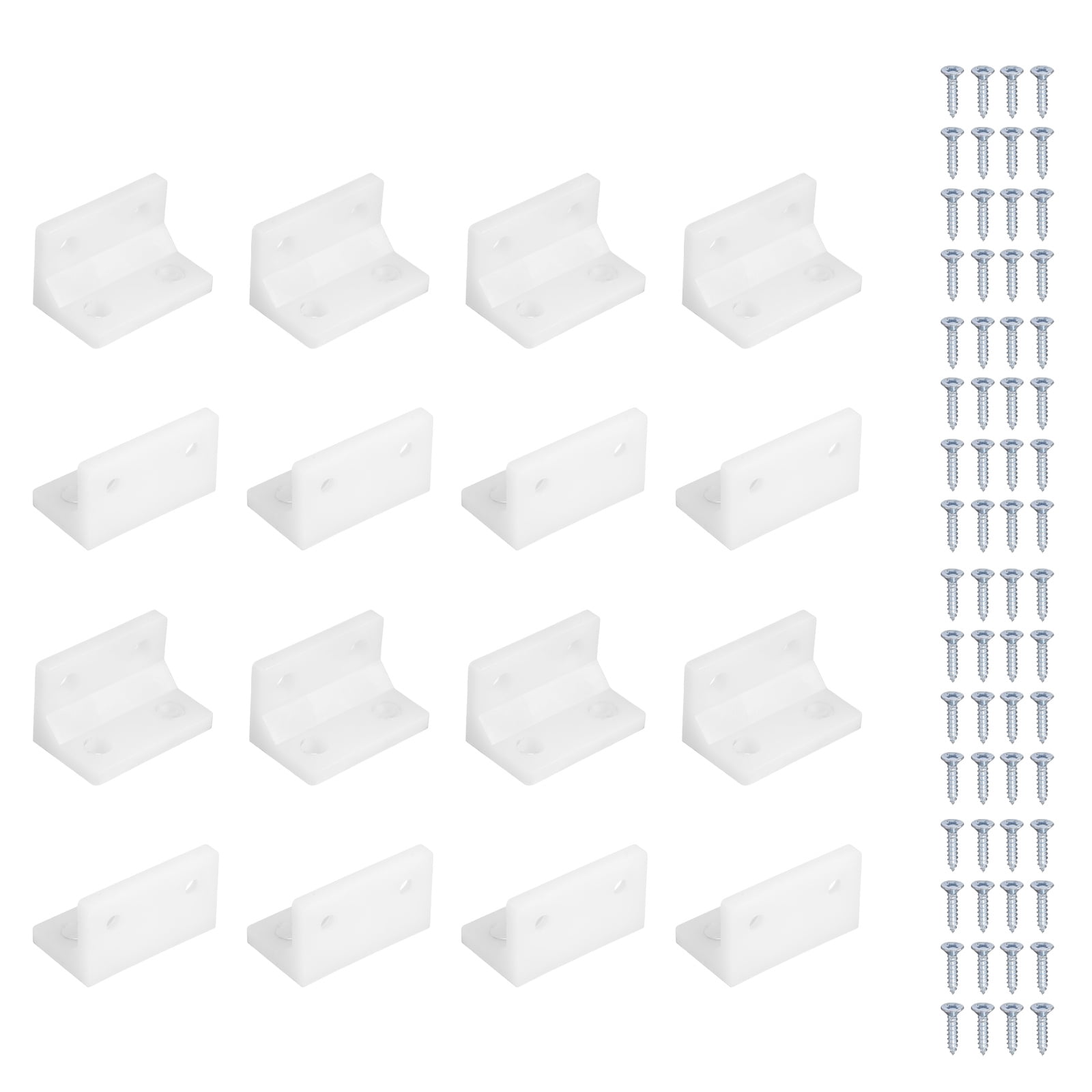 Uxcell 16 Pcs Plastic Shelf Support Peg, Right Angle Bracket, 1.54