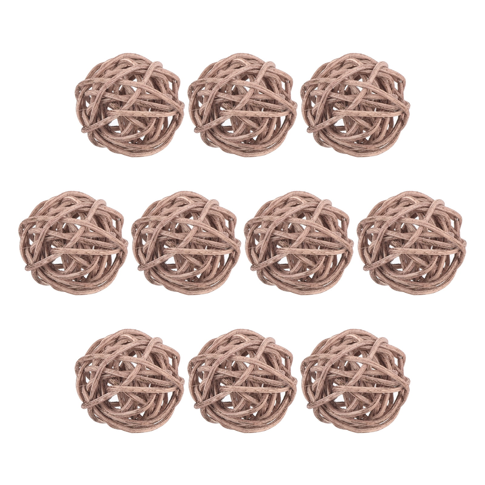 Uxcell 16 Pcs Wicker Rattan Balls 1.2 Inch Rattan Decorative Balls Vase ...