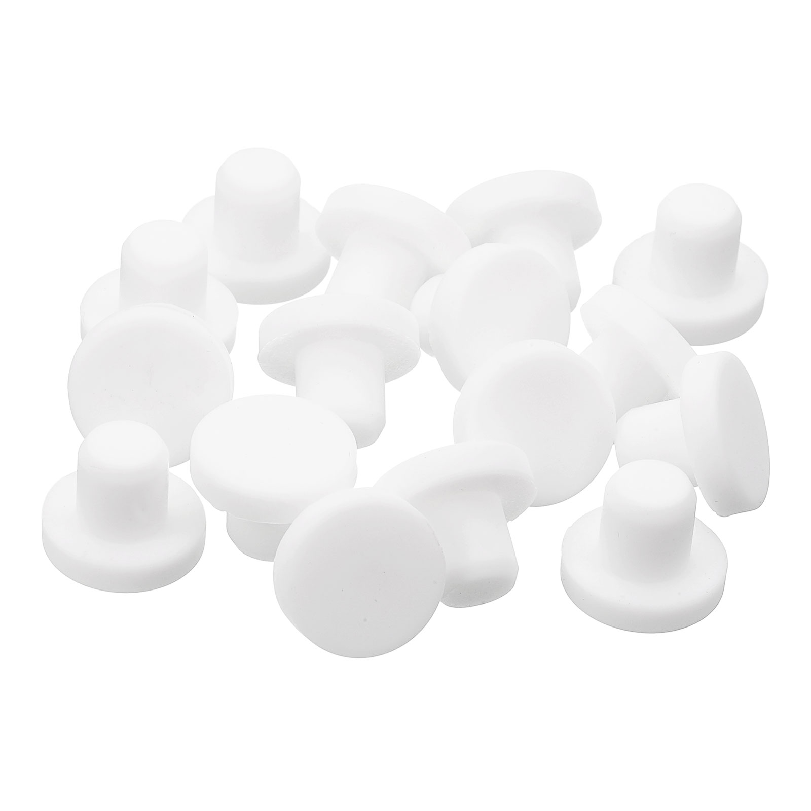 Uxcell 16 Pieces White Rubber Stopper, 10mm Plug Holes for 9.5-9.8mm/0. ...
