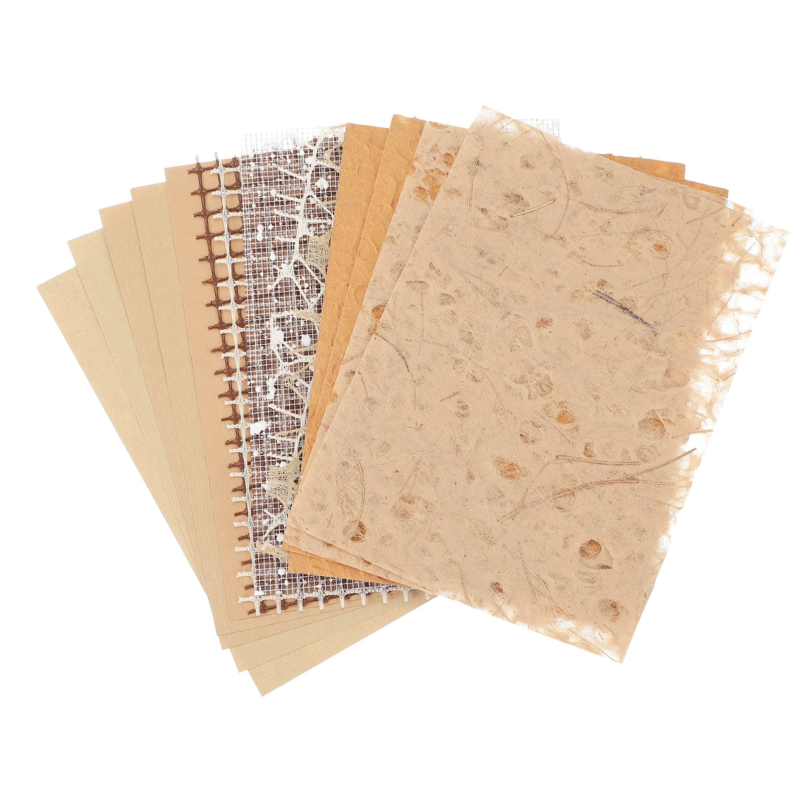 Uxcell 16 Sheets Textured Scrapbook Paper, Mixed Special Paper Mesh ...