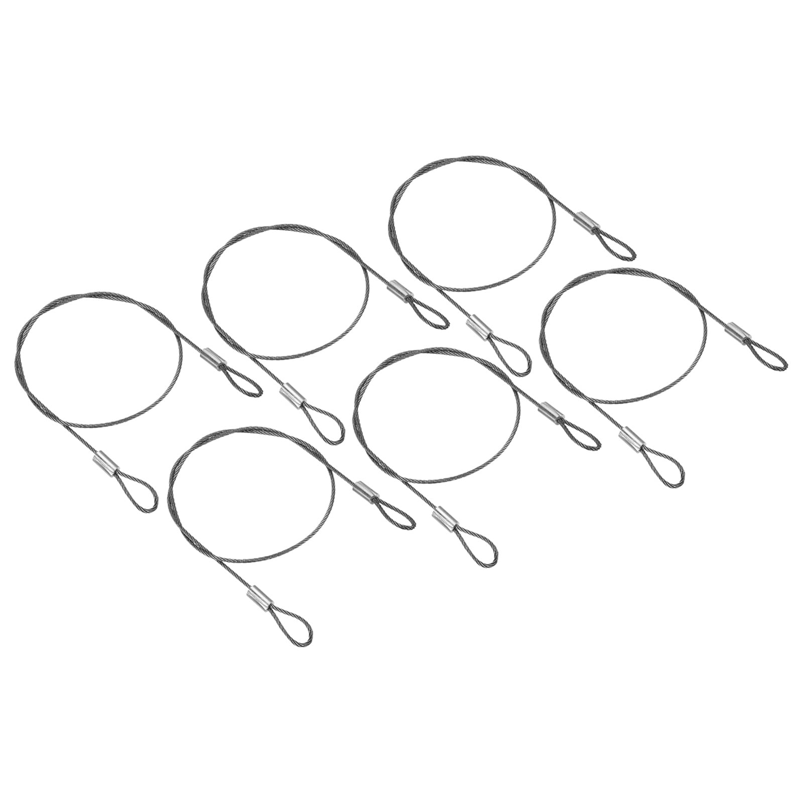 Uxcell 16" Stage Lights Safety Cable 304 Stainless Steel 1.5mm Dia ...