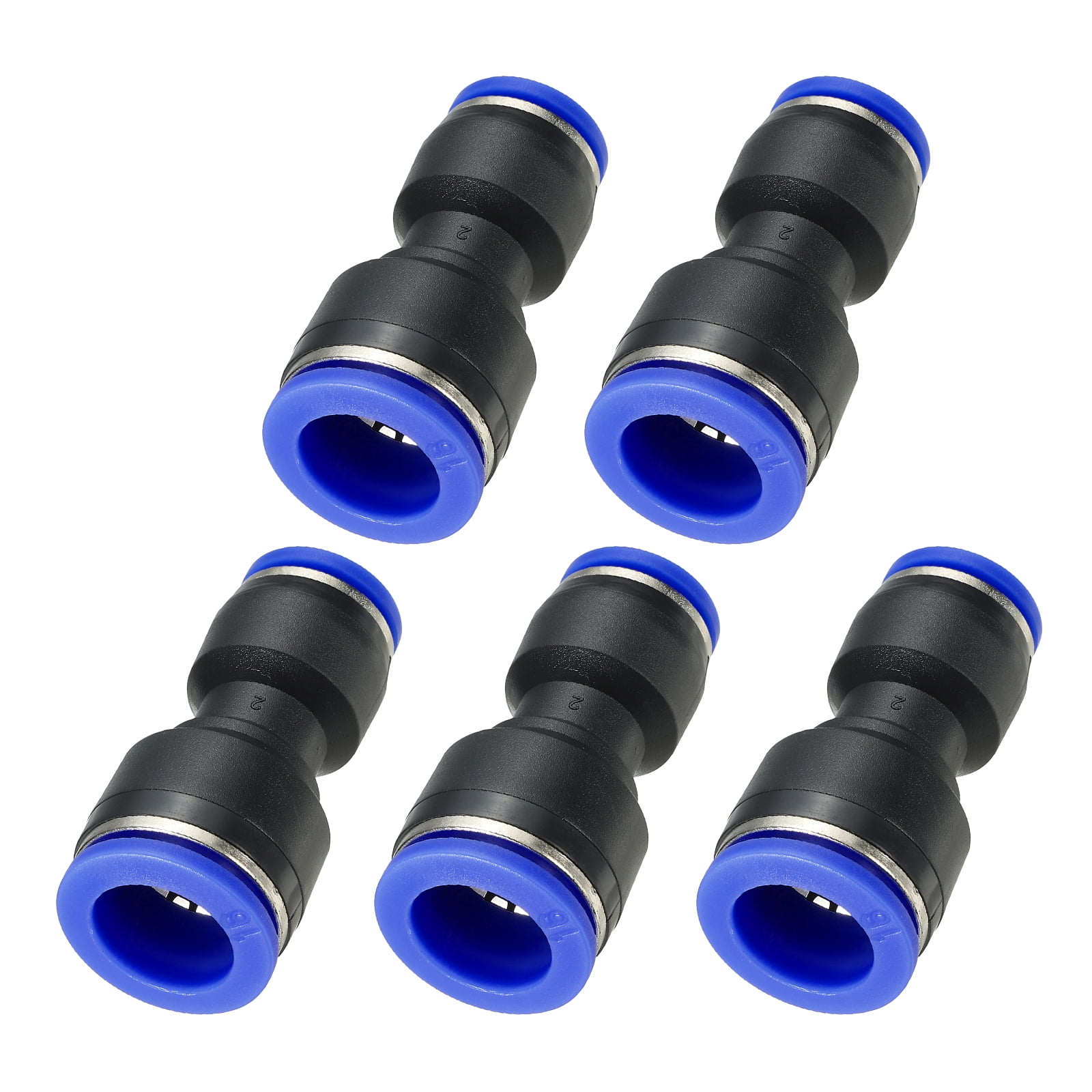 Uxcell 16 x 12mm Push to Connect Fittings, 5Pcs Plastic Air Line ...