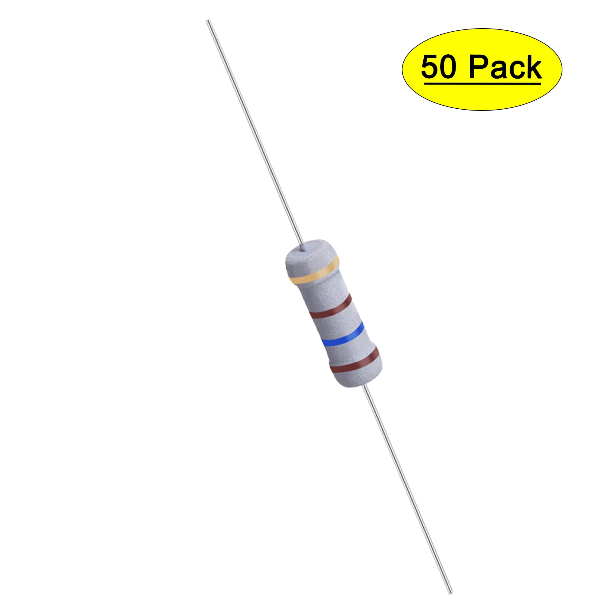 Uxcell 160 Ohm 1W ±5% Tolerance Axile Lead Metal Oxide Film Resistor 50 ...