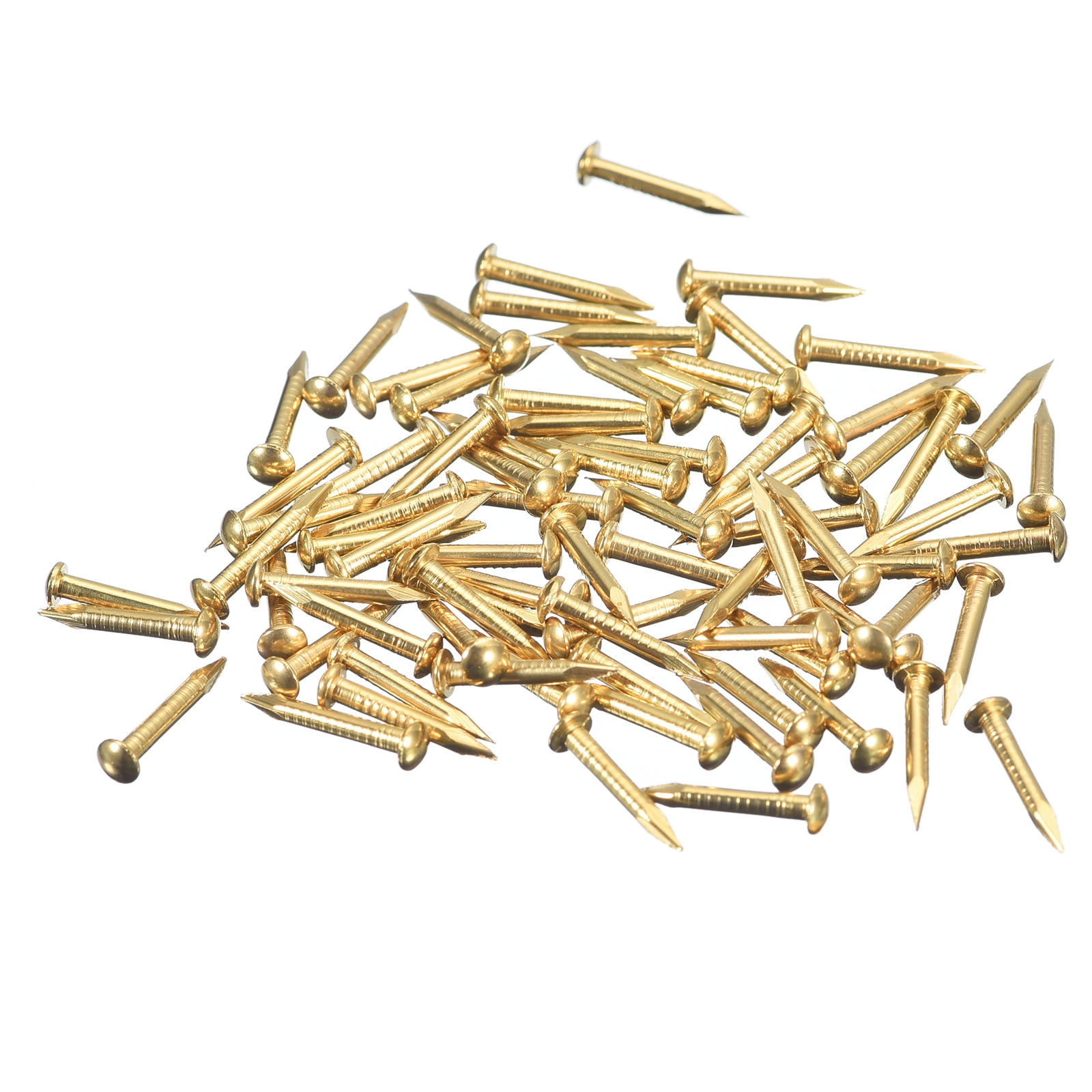 Uxcell 160 Pack Small Tiny Nails 1.5x12mm(DxL) Tiny Brass Nails ...